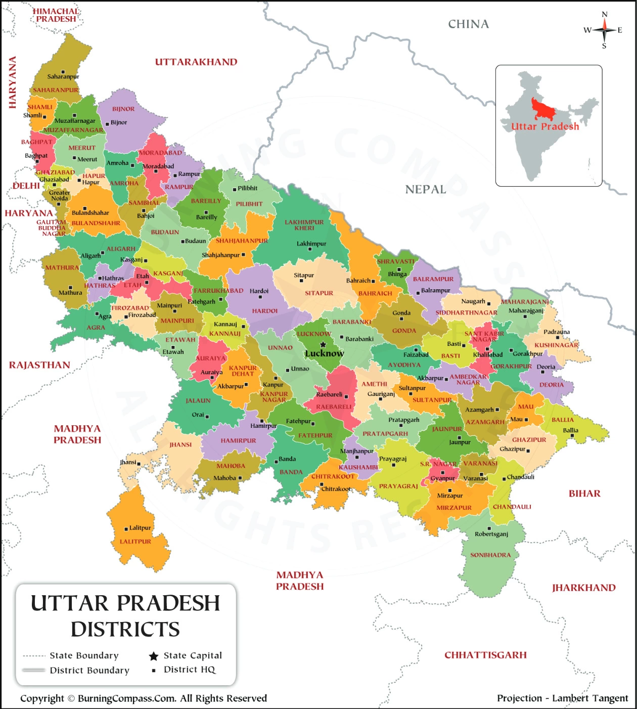UP District Map HD 1PDF